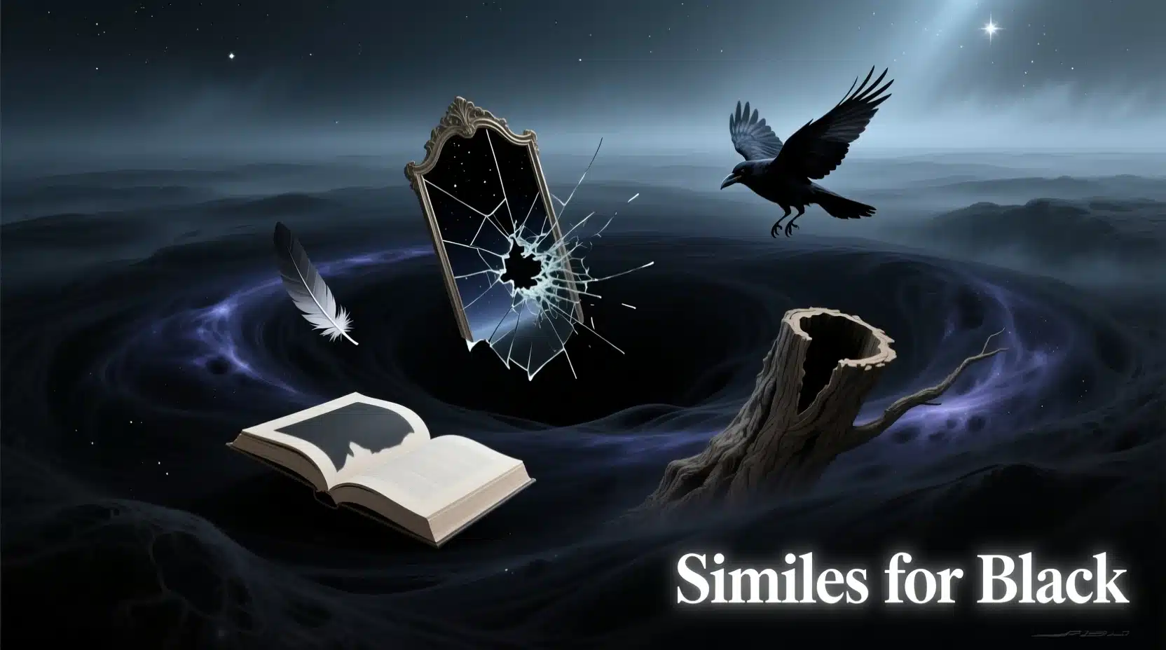70 Poetic Similes for Black That Cloak the Soul in Midnight’s Velvet